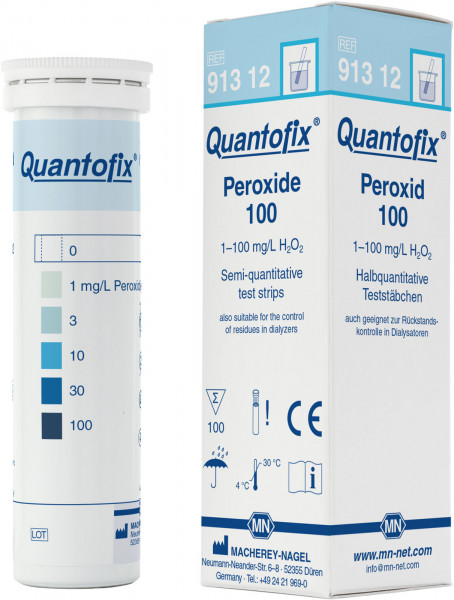 QUANTOFIX Peroxide 100 strips, range: 0-100 mg/ L | PVL Produtos para ...